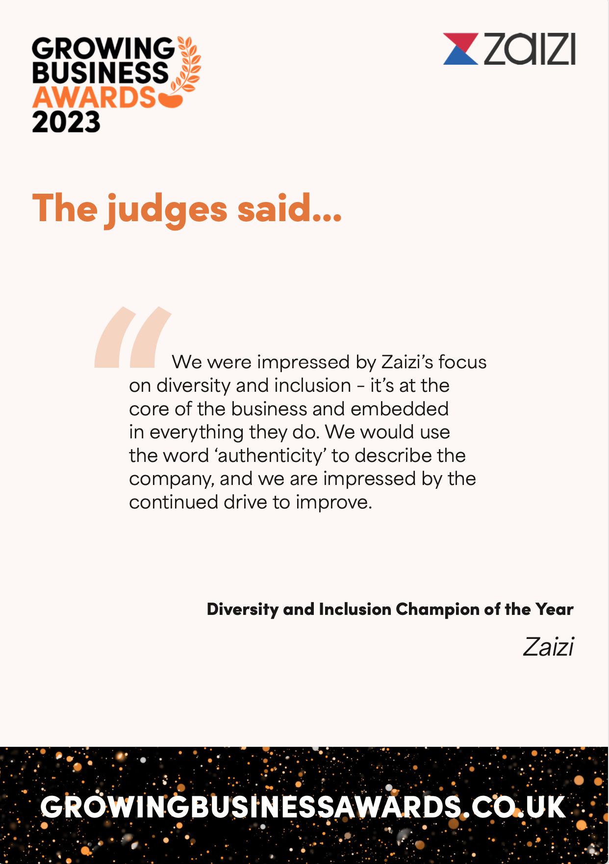 More awards acknowledge Zaizi’s diversity and inclusivity - Zaizi